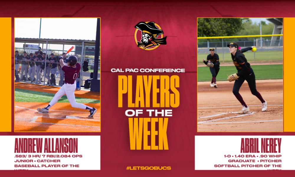 Allanson and Nerey Selected as Cal Pac Player and Pitcher of the Week ...